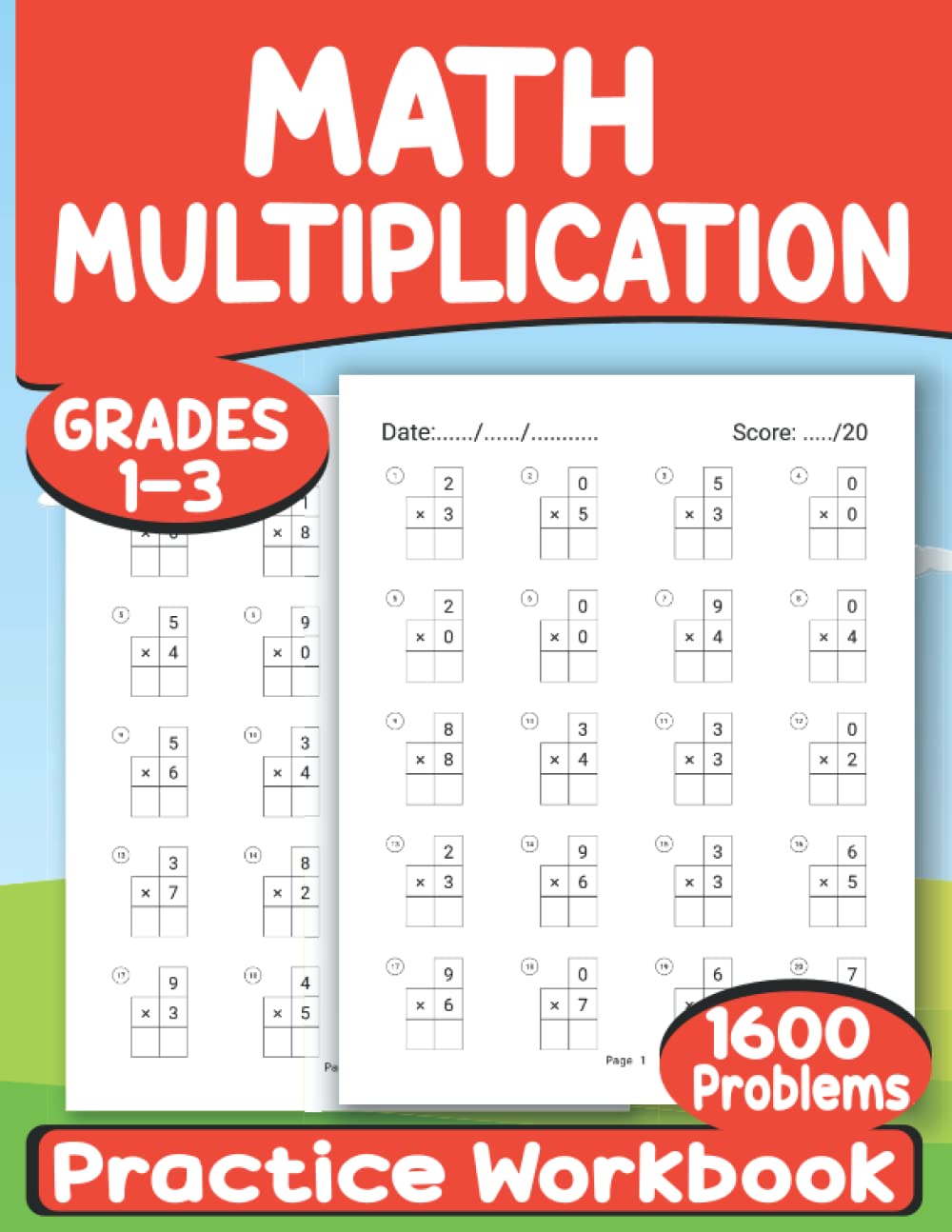 Math Multiplication Practice Workbook Grades 1-3: Single Digit ...