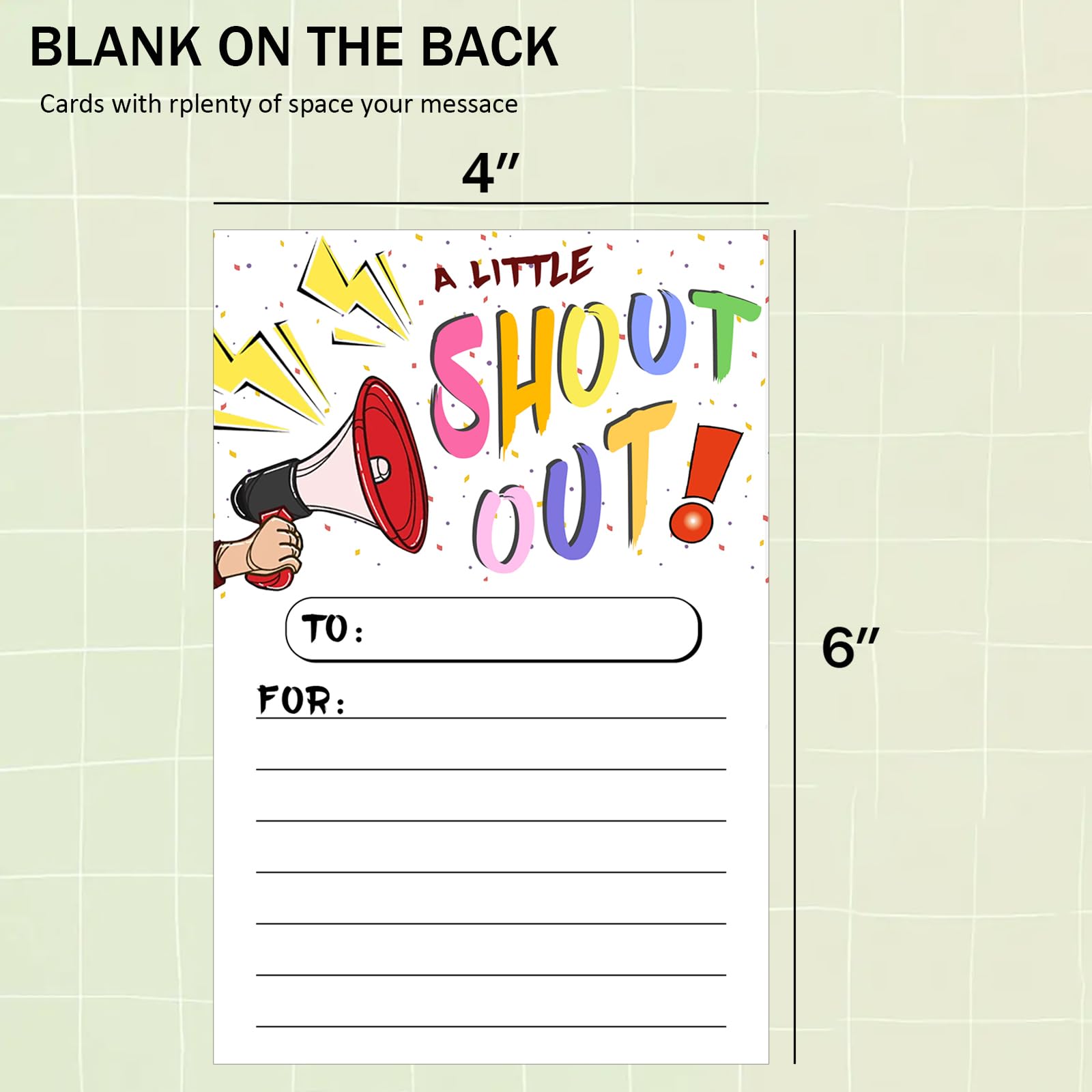 Snapklik.com : 60Pcs Shout Out Cards For Employees, Office Staff ...