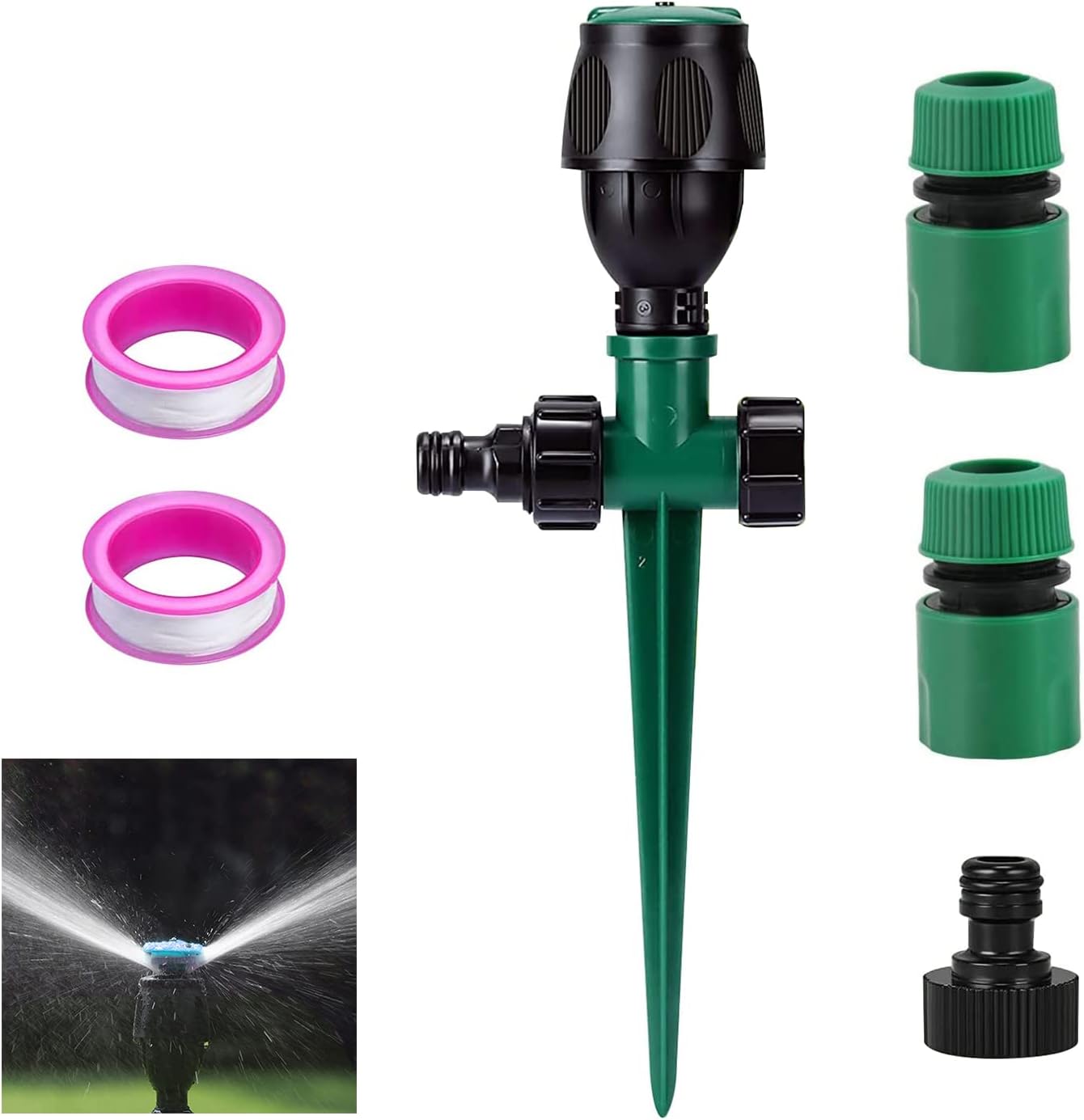 JEMUON Aspersores de Riego Jardin, Rociador de Jardín Automático, Riego ...