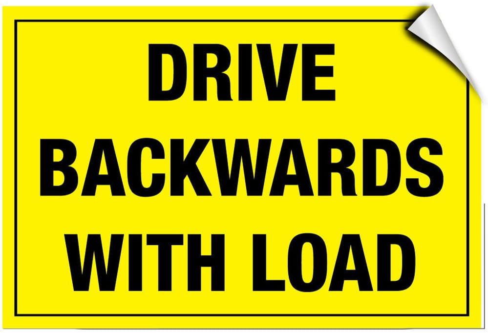 Amazon.com: Drive Backwards With Load Hazard Hazard Labels LABEL DECAL ...