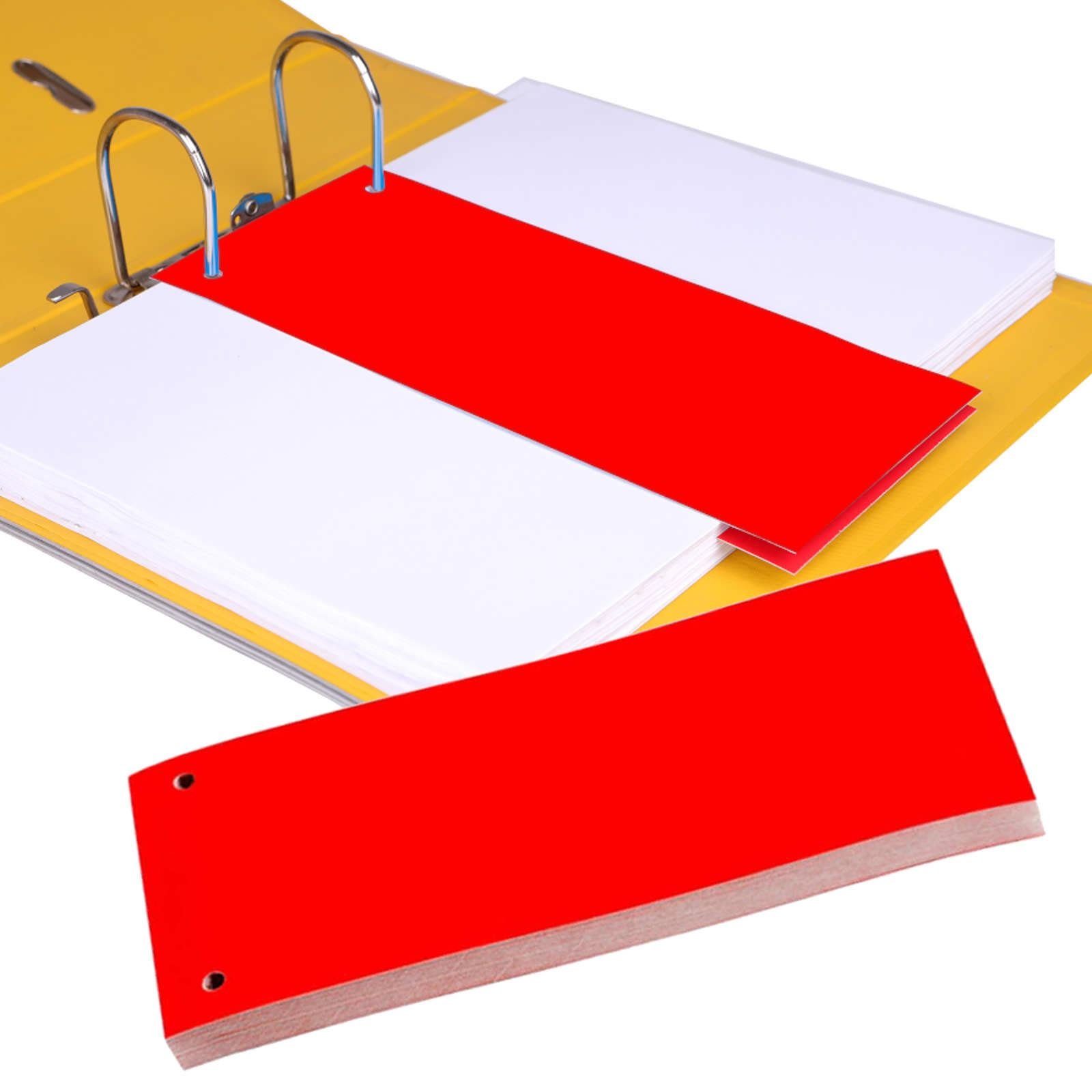 Buy 10 x Red Dividers 1/3 A4 Card for Ring Binders Lever Arch Folders ...