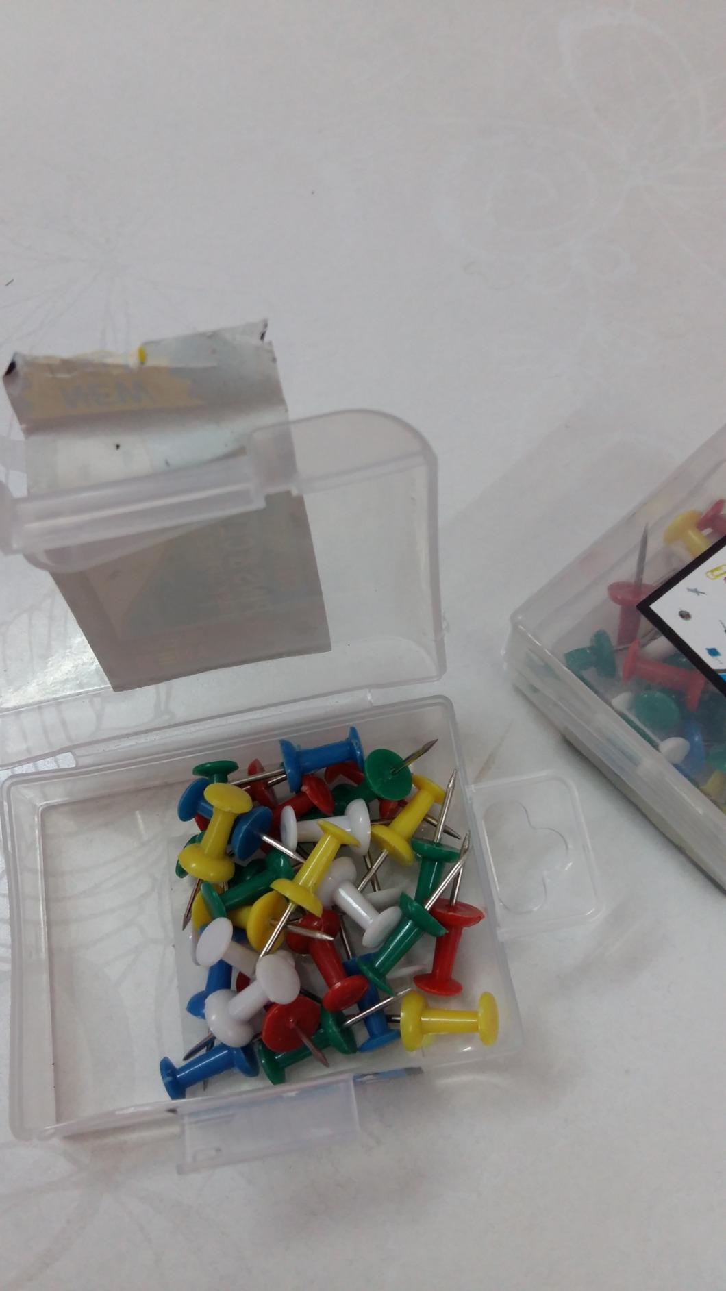 IMPRINT's Multicolor Thumb Pin/Transparent Push Pins 100 Pcs With A ...