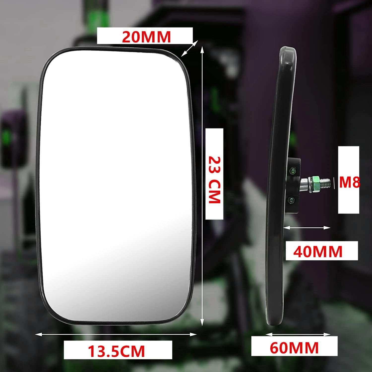 Universal Rearview Mirrors 2-Pack Universal Forklift Rearview Mirrors ...