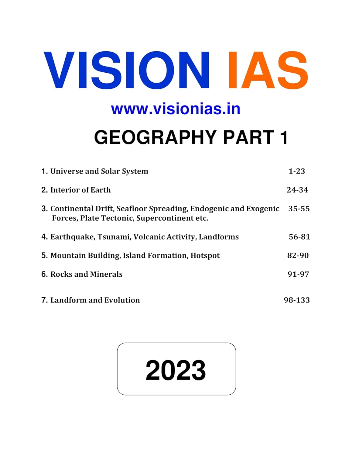 Buy Vision IAS Geography General Studies Printed Notes English Medium ...