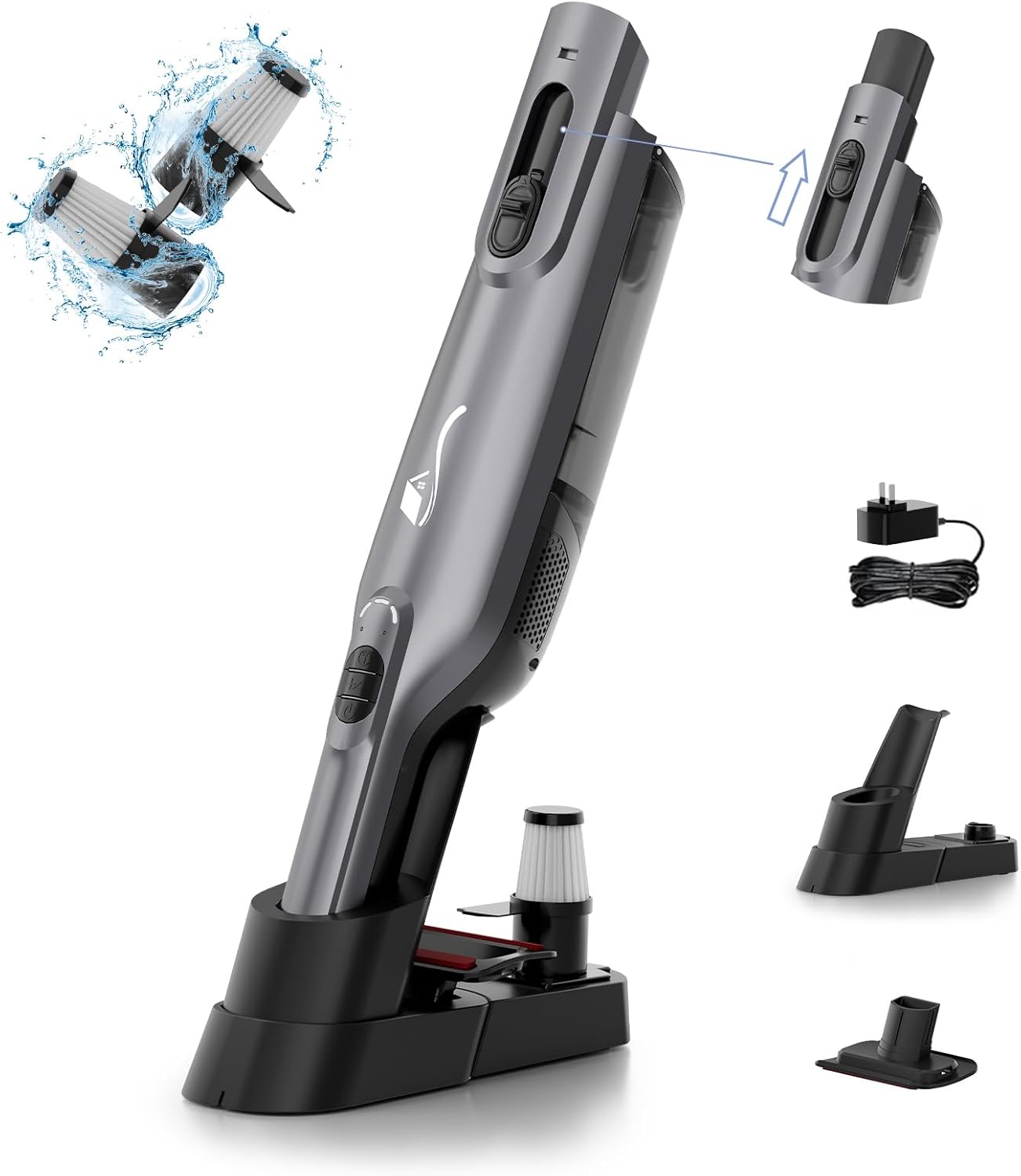 Amazon.com - AYONTIN Cordless Handheld Vacuum, Lightweight Portable ...