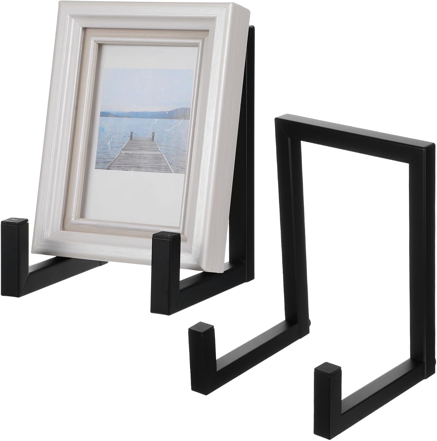 Amazon.com - 2 Pcs Large Plate Stands for Display, Black Metal Frame ...