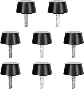 8PCS M8 Rubber Vibration Isolator 38 x 20mm (DxL) Conical Rubber Shock ...