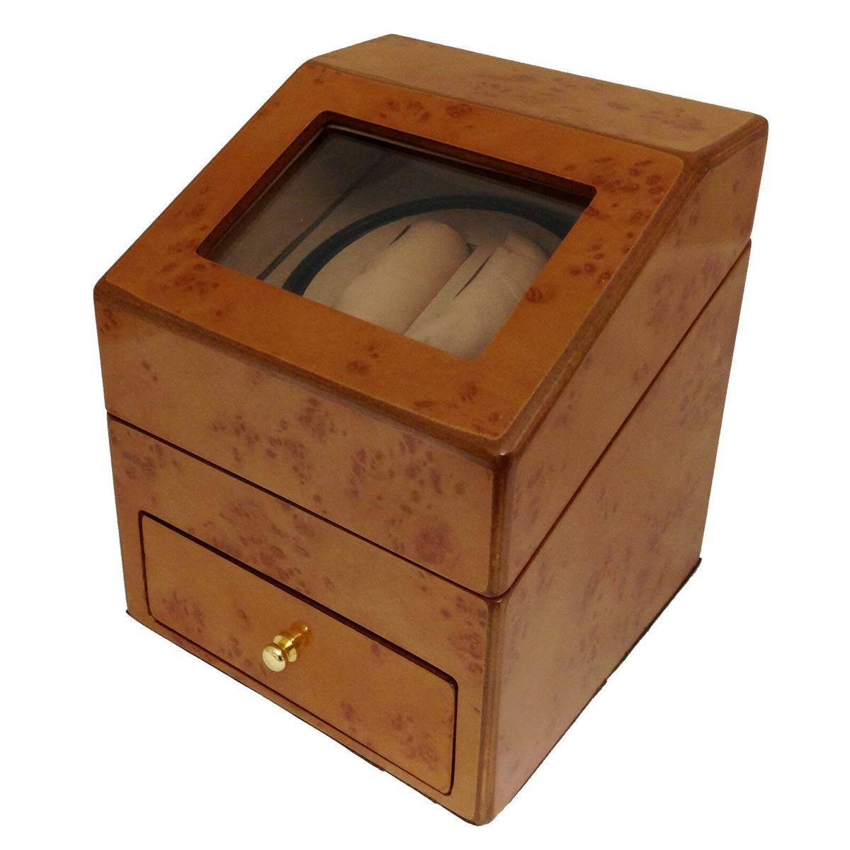 Buy Picotech Double Quad Automatic Watch Winder Box Display Case Walnut ...