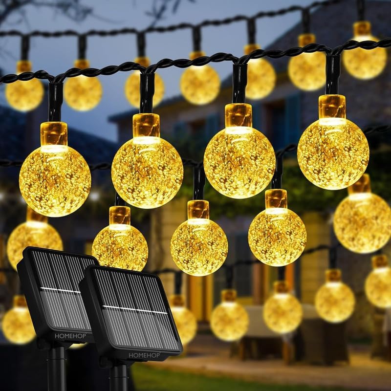 Homehop Solar Outdoor 30 Led Crystal Ball String Light for Home Garden ...