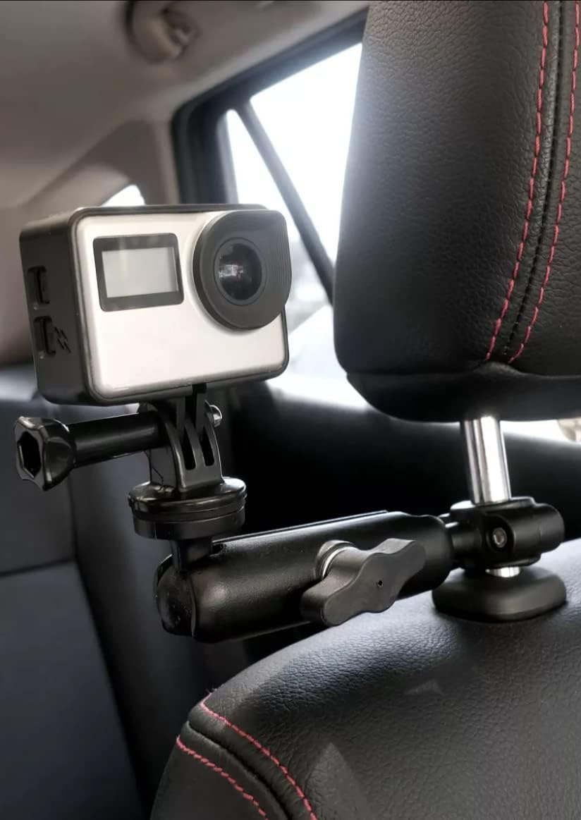 Amazon.com : ChargerCity Dual Post Telescopic Headrest Mount for GoPro ...