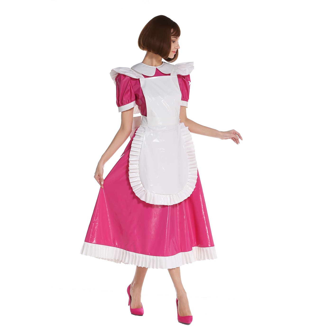 Buy GOceBaby Women Sissy Maid Lockable Medium Length PVC Dress Uniform buy-gocebaby-women-sissy-maid-lockable-medium-length-pvc-dress-uniform