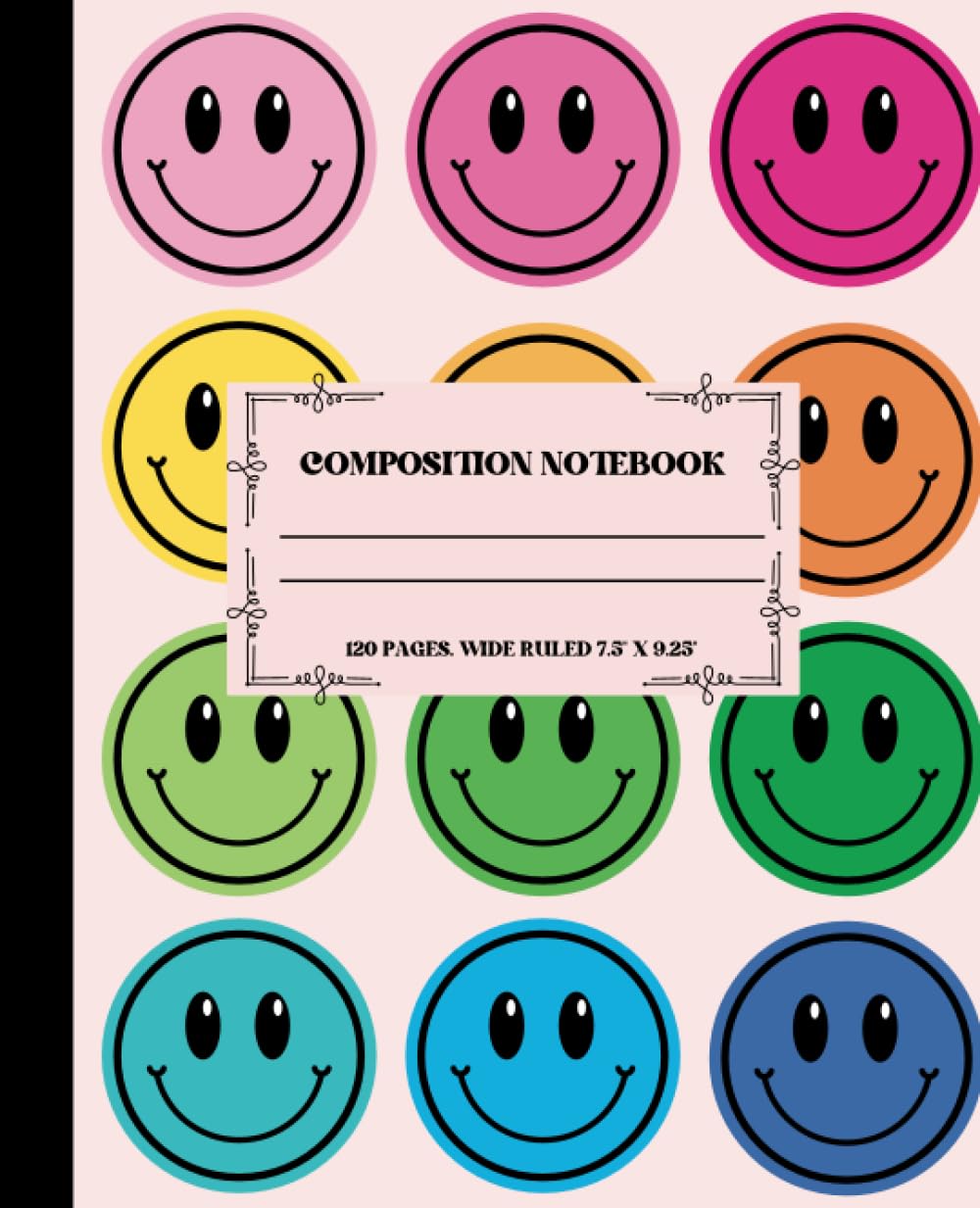 Amazon.com: Smile! Rainbow Smiley Face Notebook: 120 Page Wide Ruled ...