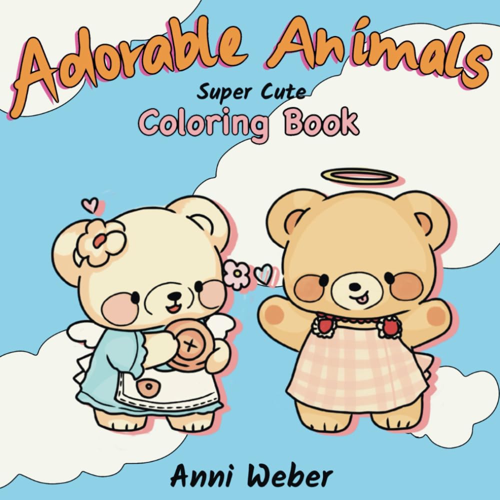 Amazon.com: Adorable Animal Coloring Books for Adults and Kids (Super ...