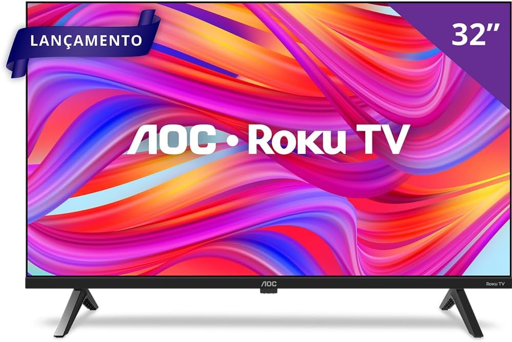 AOC, Smart TV, Roku, 32'' HD, 32S5045/78G, com HDMI, USB, Wi-Fi ...