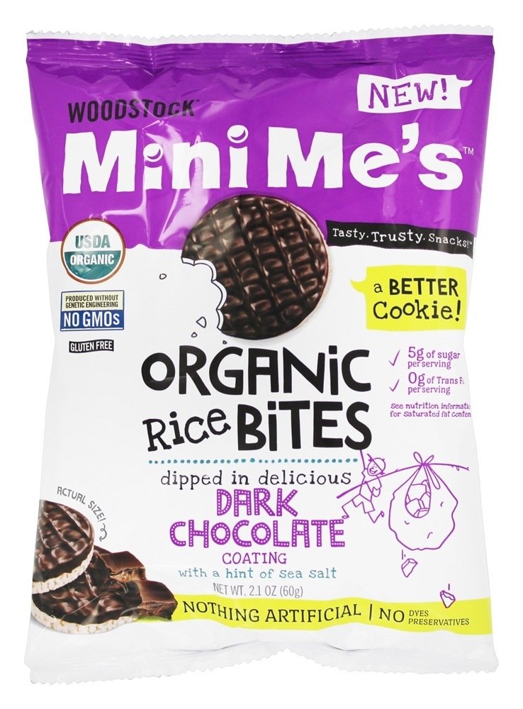 Amazon.com: Woodstock Mini Me's - Organic Rice Bites Dark Chocolate - 2 ...