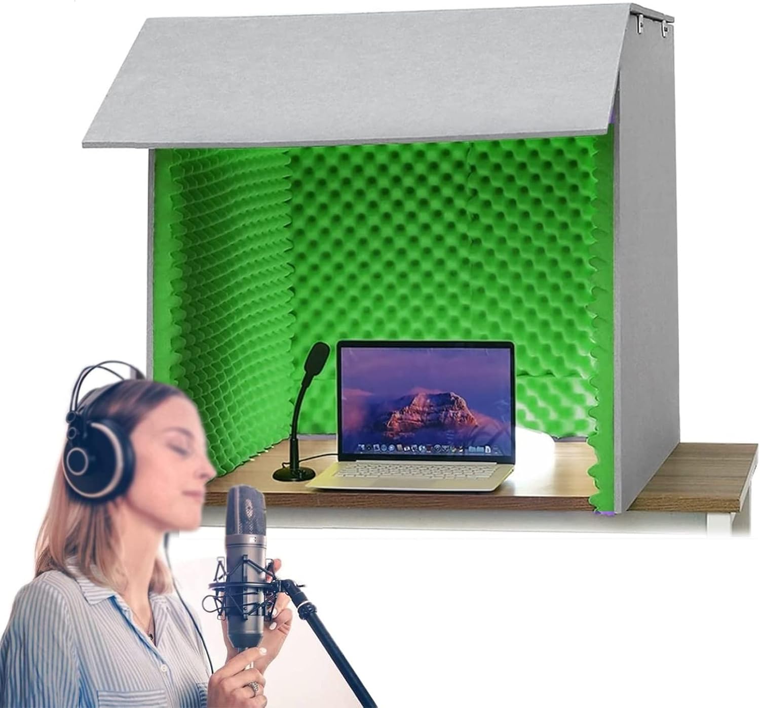 Amazon.com - Microphone Isolation Booth Cube,Desktop Soundproof Cover ...