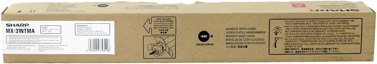 Amazon.com: Sharp MX-31NTMA OEM Toner - MX-2600N 3100N 4100N 4101N ...