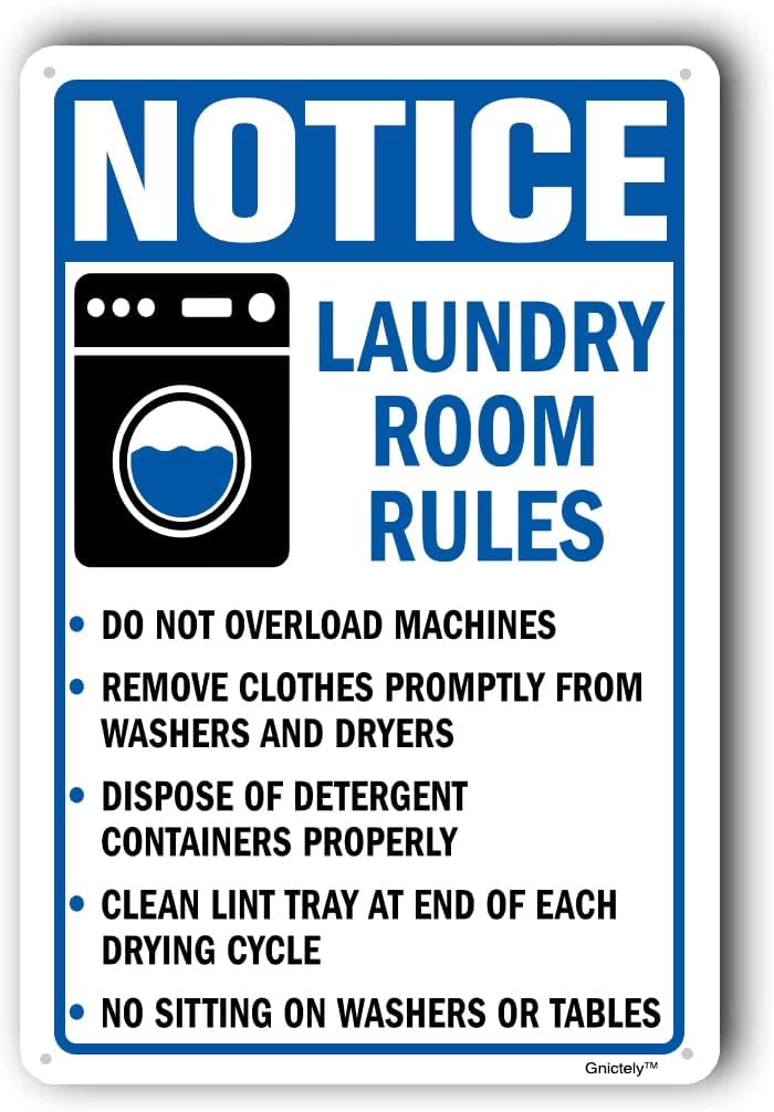 Amazon.com: Laundry Room Rules Sign,Laundry Room Sign,Home Decor Sign ...