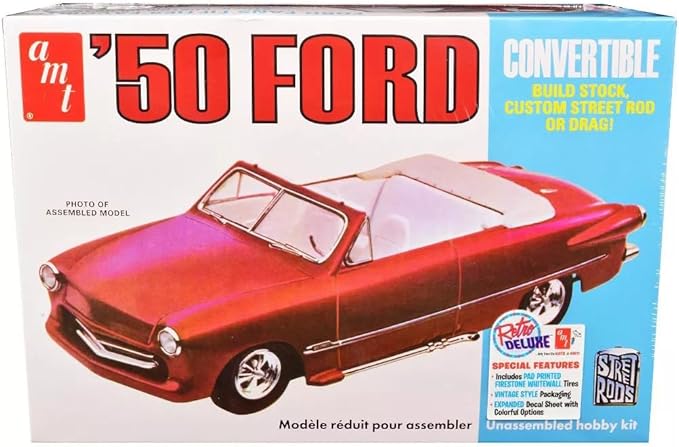 Amazon.com: AMT 1950 Ford Convertible Street Rods Edition 1:25 Scale ...