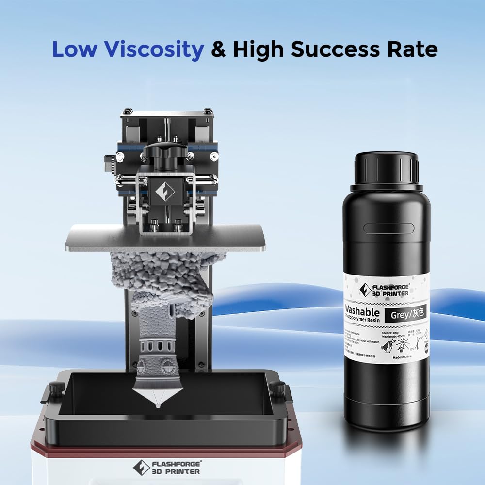 Snapklik.com : FLASHFORGE Water Washable Resin, 3D Printer Resin