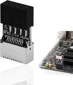 Kasoud USB 9 Pin to USB C Panel USB C Internal Connector, Motherboard ...