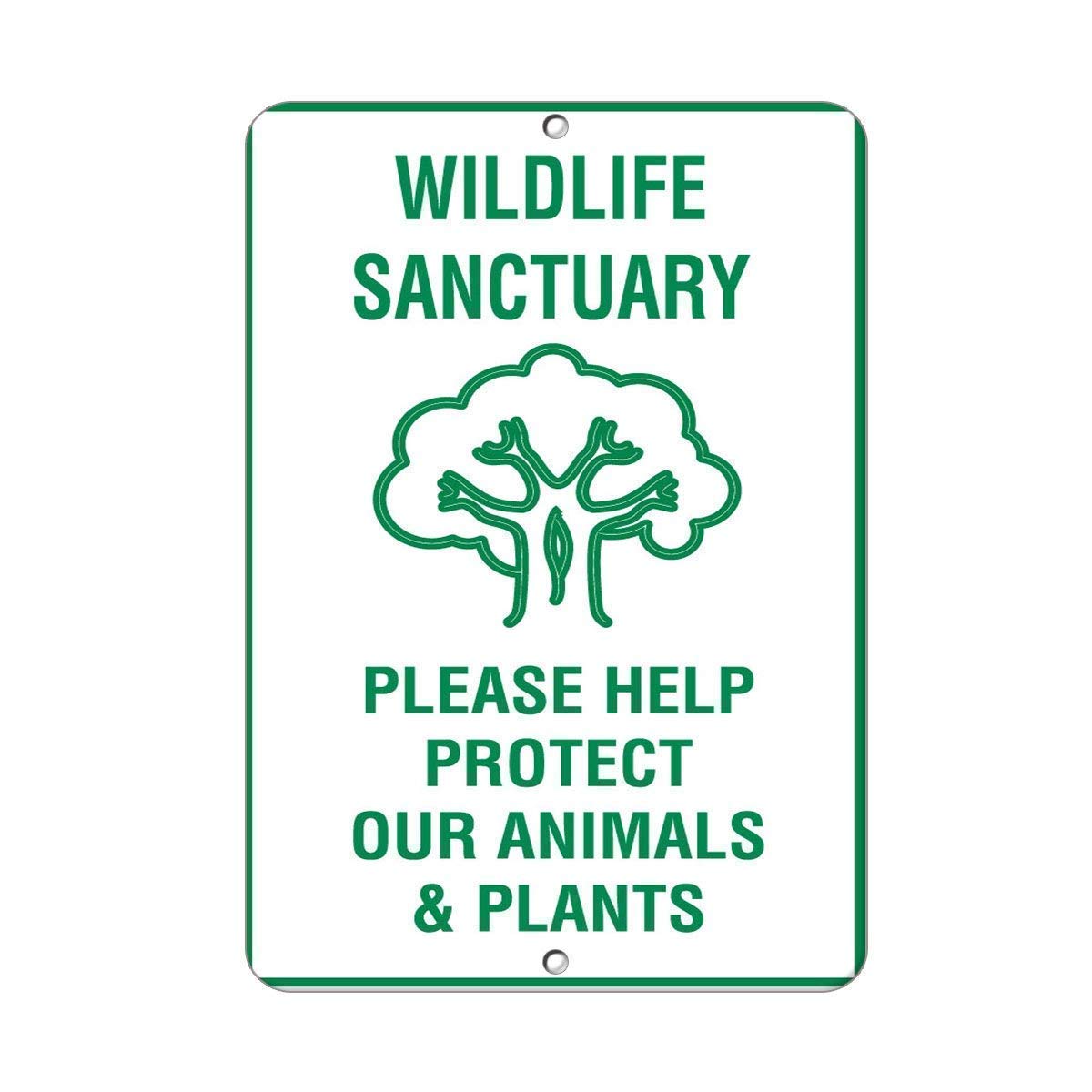 Amazon.com : Lilyanaen Aluminum Sign Rustic Wildlife Sanctuary Sign ...