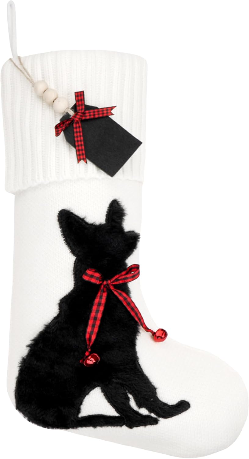 Amazon.com: STXWKJ Personalized Dog Stockings Christmas White Knitted ...