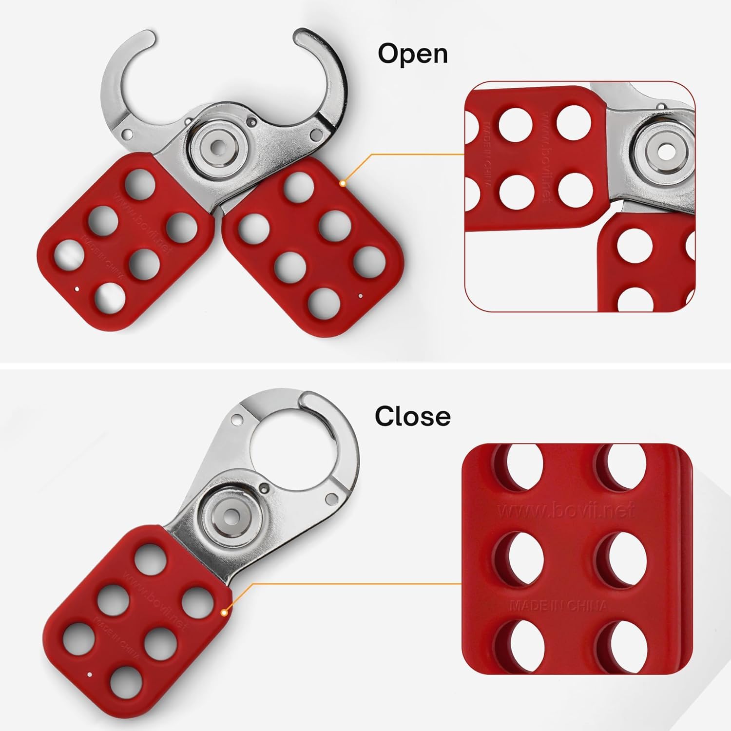 Snapklik.com : Lock Out Tag Out Hasp, 6 Pack Lockout Hasps, 1 Inch Jaw ...
