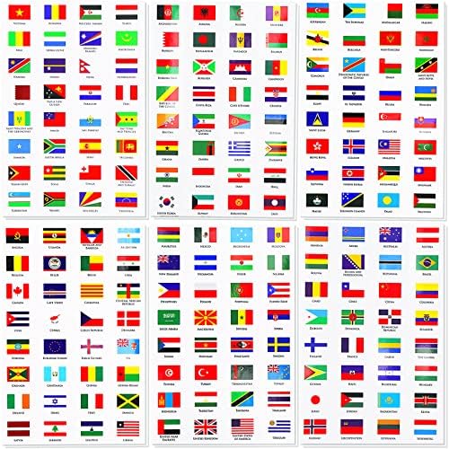 Amazon.com: YACAISI 384 PCS World Flag Stickers, Waterproof PVC ...