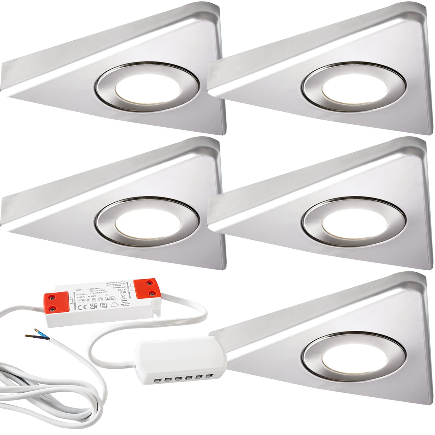 Modern Triangle Under Cabinet Kitchen Light & Driver Kit – Smooth ...