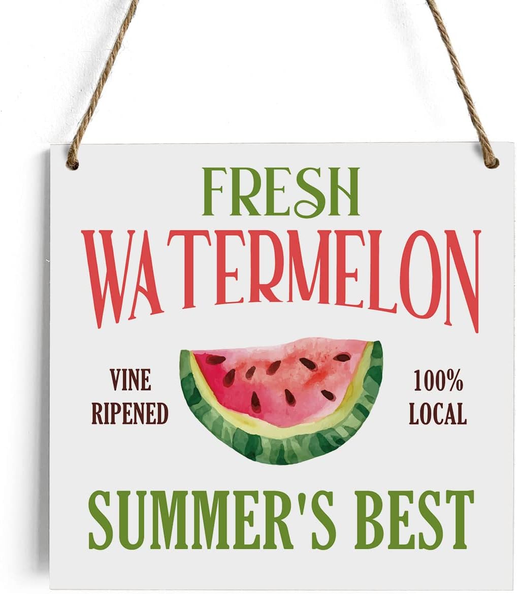 Amazon.com: Country Summer Watermelon Wooden Plaque Sign Decor ...