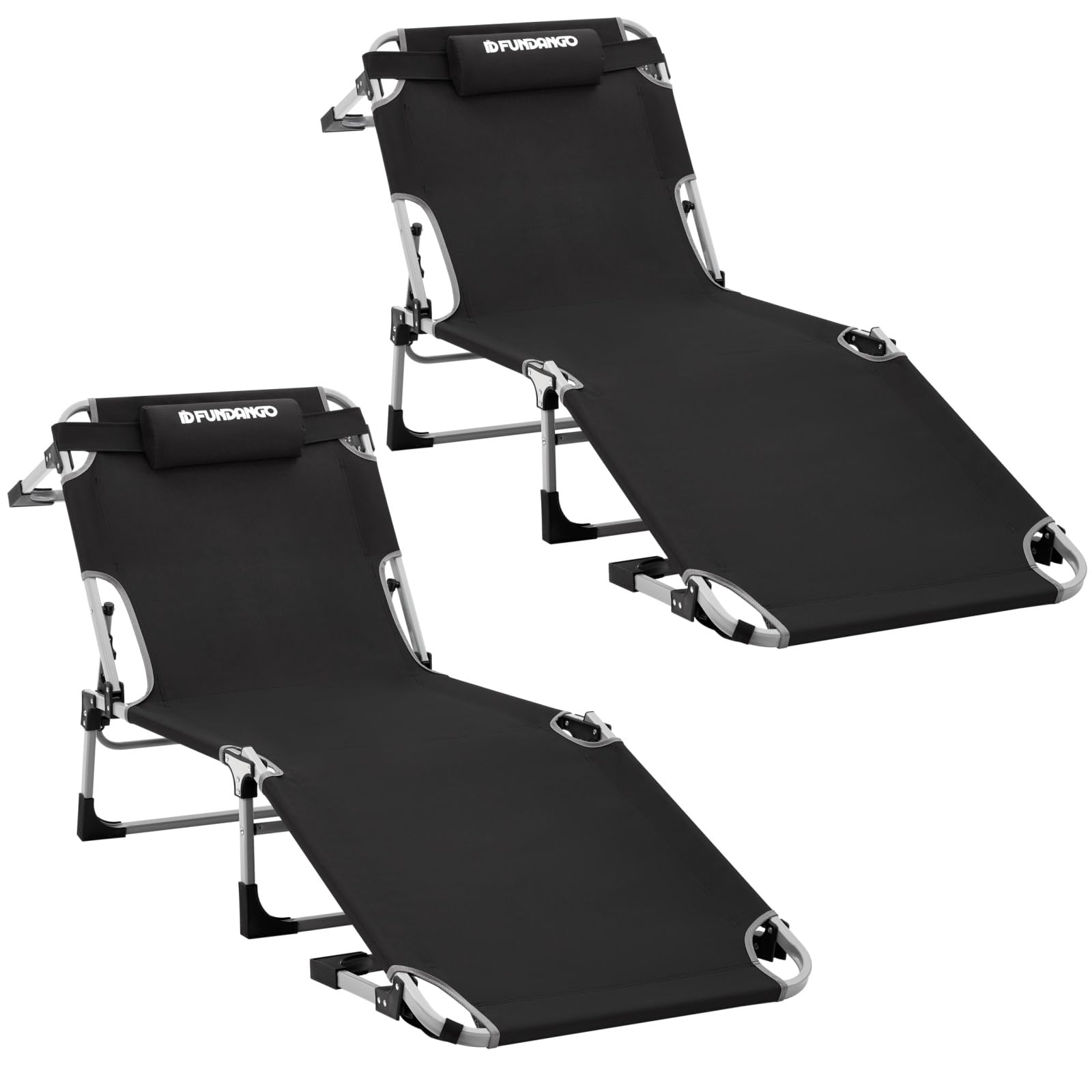 Snapklik.com : FUNDANGO 2 Pack Oversized Chaise Lounge Chair Outdoor ...