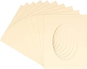 Amazon.com: CountryArtHouse Cream Acid Free 5x7 Oval Picture Frame Mat ...