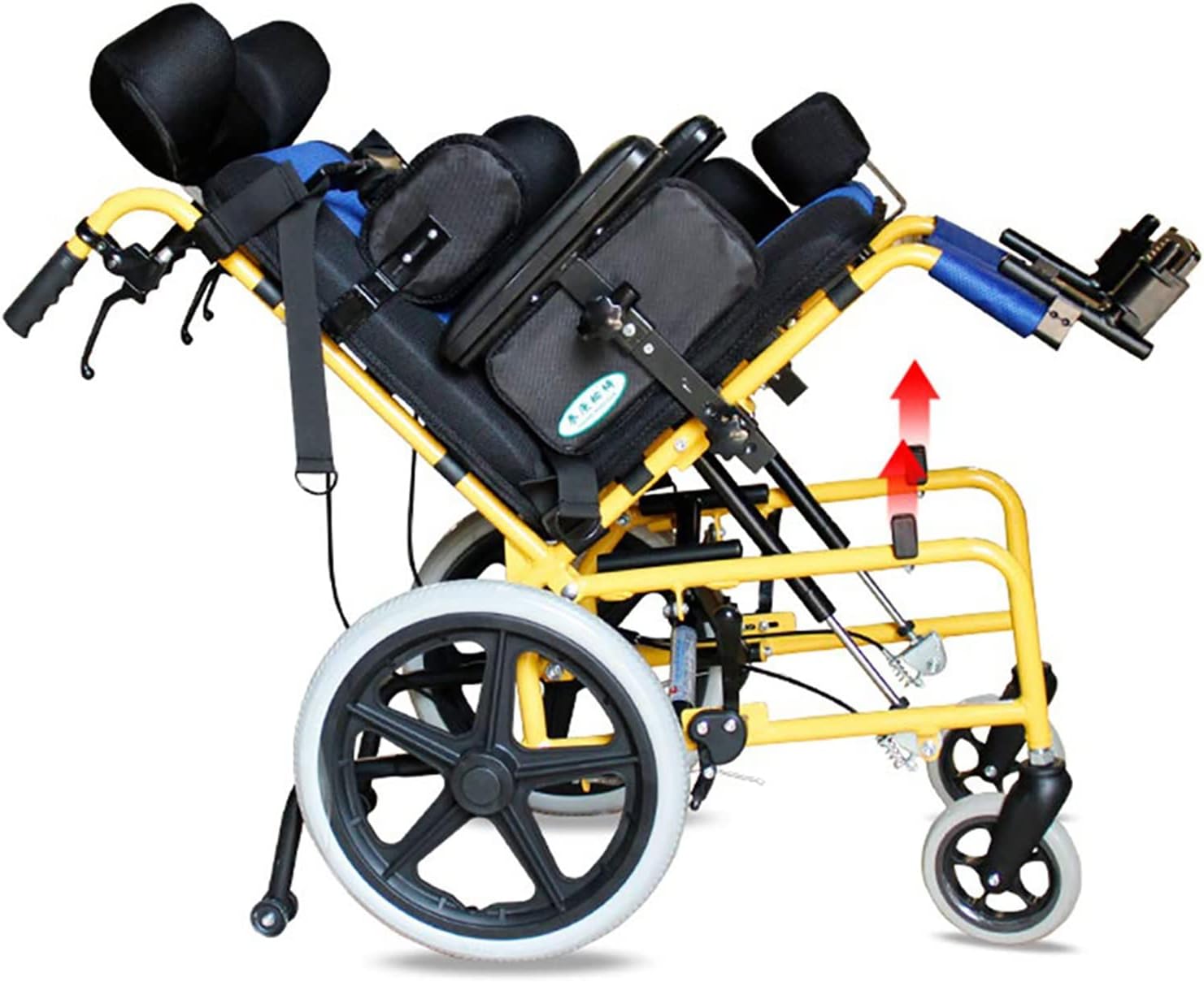 Buy Kids Pediatric Wheelchair, 15 Seat Width, Adjustable Headrest ...