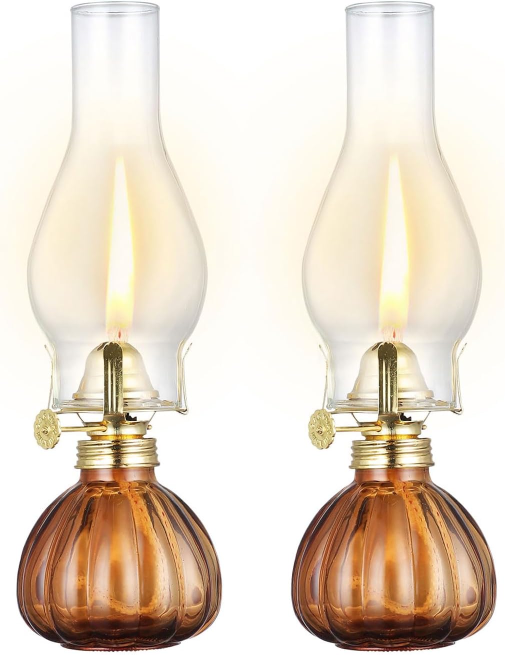 Amazon.com: Yexiya 2 Pieces Rustic Oil Lamp Lantern Large Classic ...