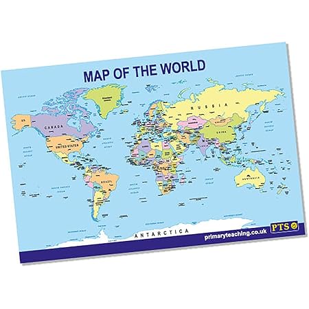 1 Map of the World Paper Poster Classroom Poster Display A2 Primary ...