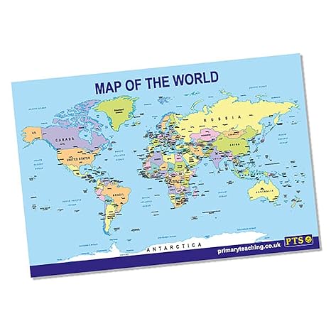 1 Map of the World Paper Poster Classroom Poster Display A2 Primary ...