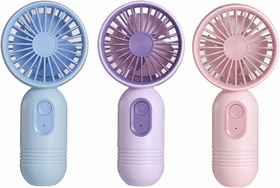 Amazon.com: Glooglitter 4 Pcs Mini Handheld Fan Bulk, USB Rechargeable ...