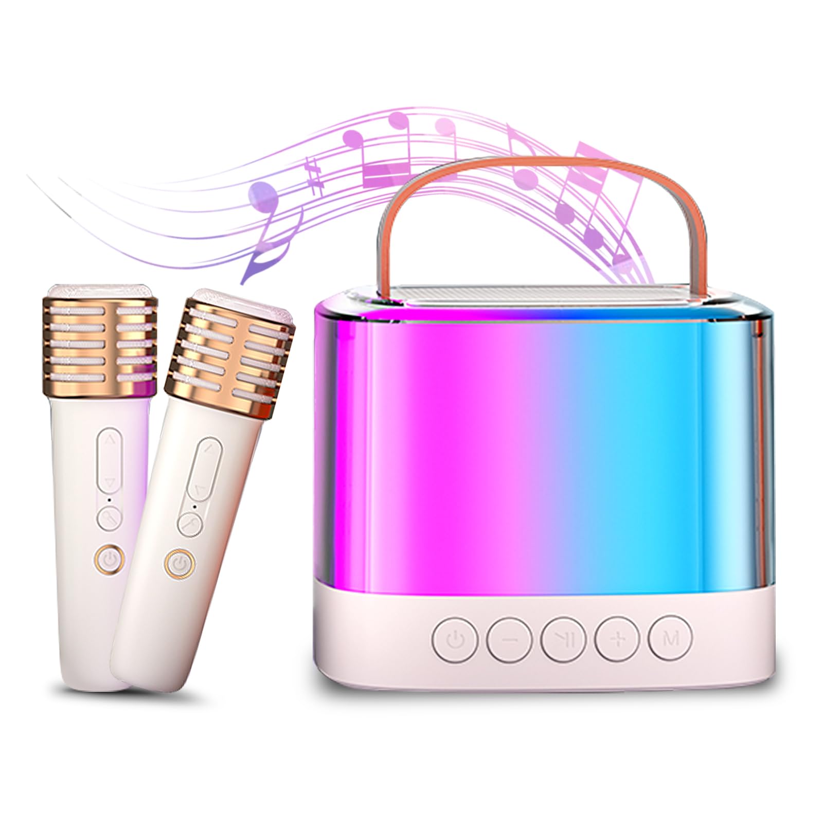 Amazon.com: Mini Karaoke Machine - Bluetooth Portable Karaoke Speaker with Bass and Dazzling ...