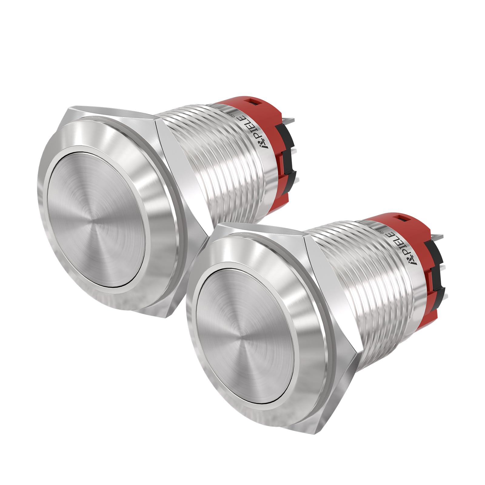 Snapklik.com : (Pack Of 2) 19mm Latching Push Button Switch Waterproof ...