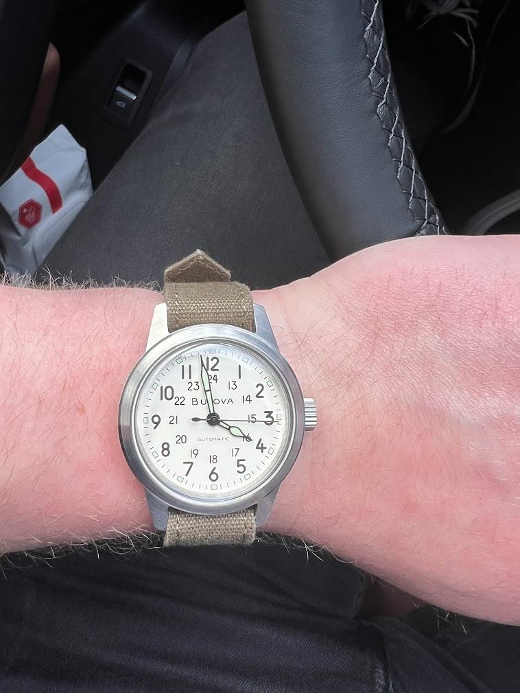 $47/mo - Finance Bulova Men's Military Heritage Hack Stainless Steel 3 ...