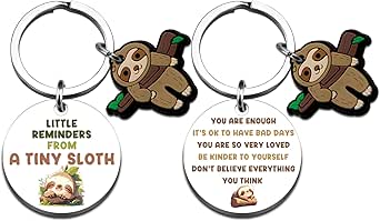 Amazon.com: FAFQBING Cute Sloth Gifts for Sloth Lovers Animal Keychain ...