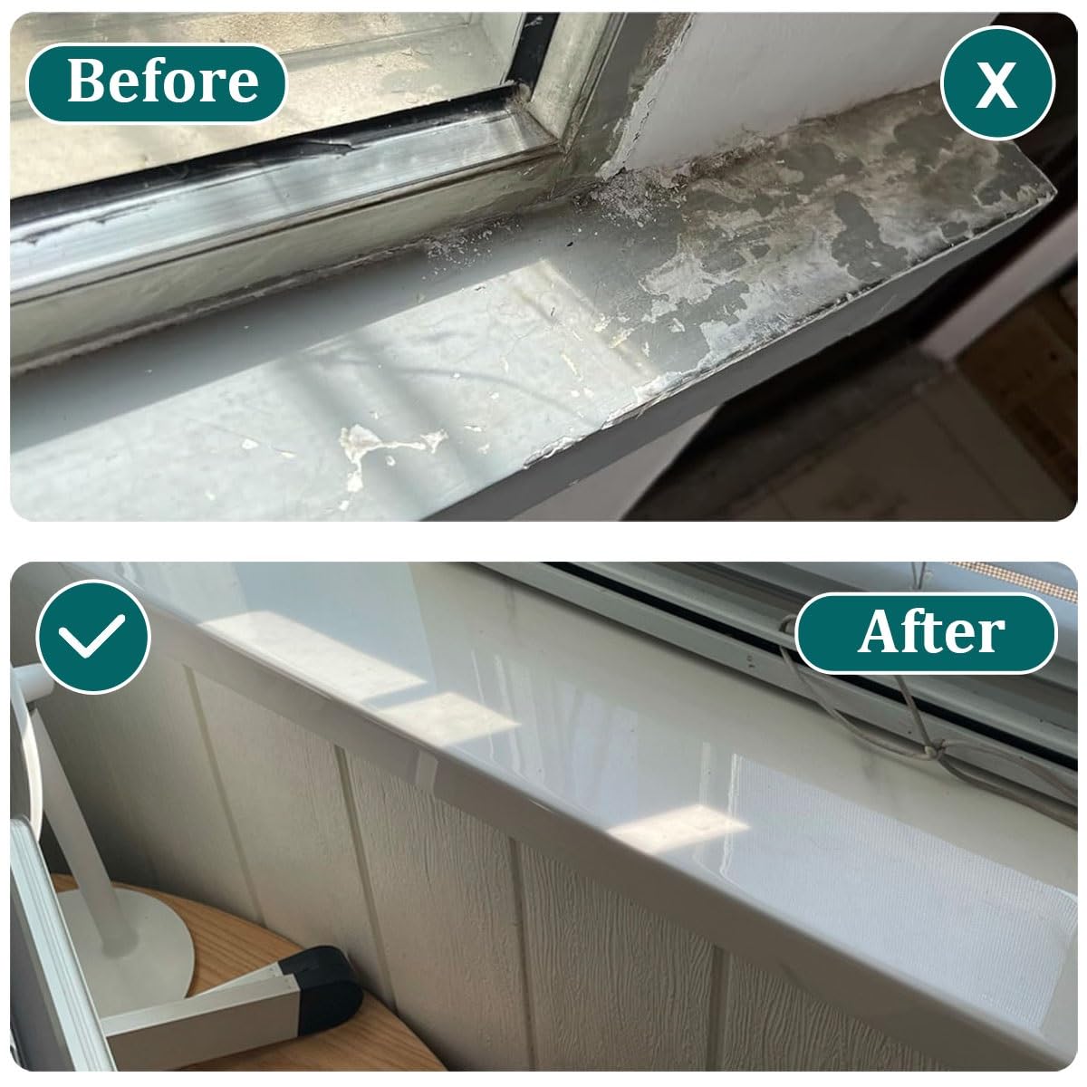 Snapklik.com : Moisture Resistant Window Sill Ledge Cover, Window Sill ...