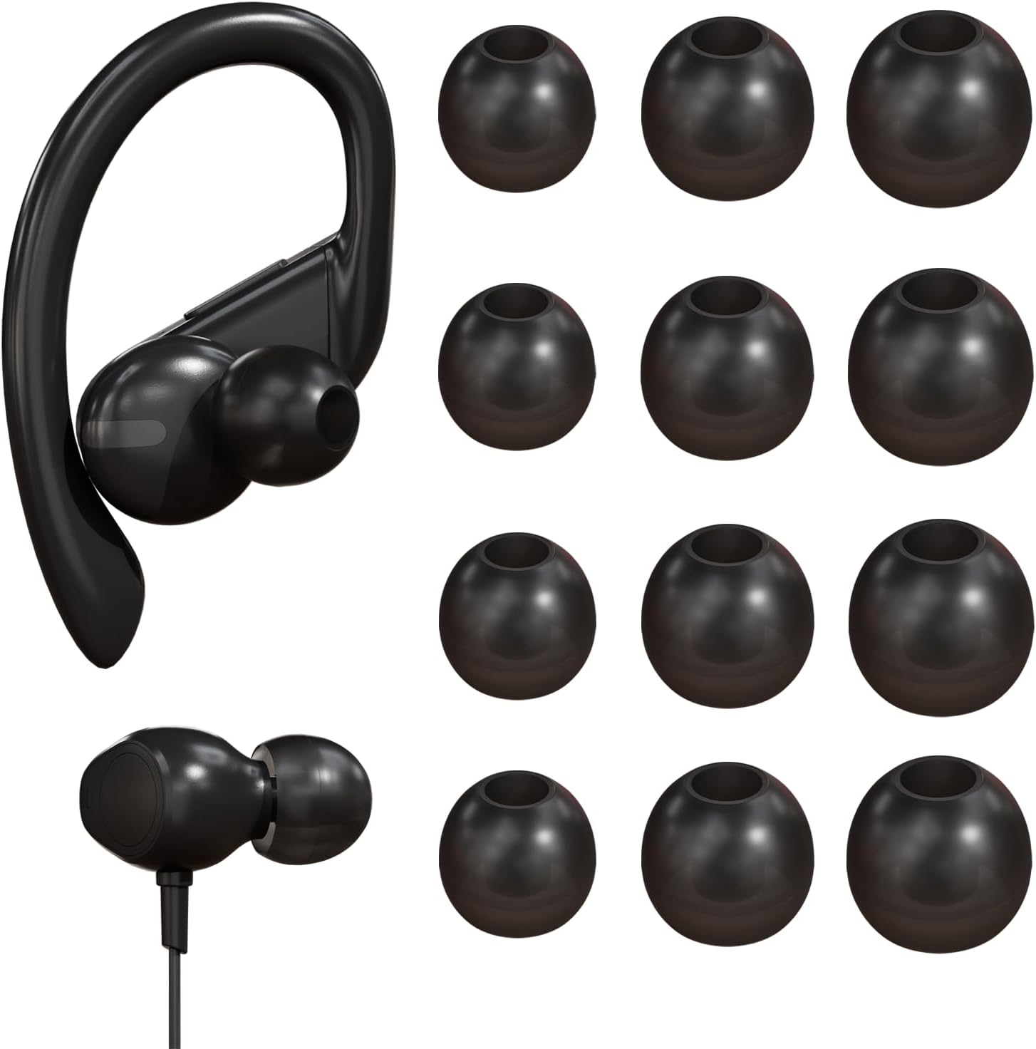 Amazon.com: 6 Pairs Ear Tips for in-Ear Headphones Earpads 3 Sizes S/M ...