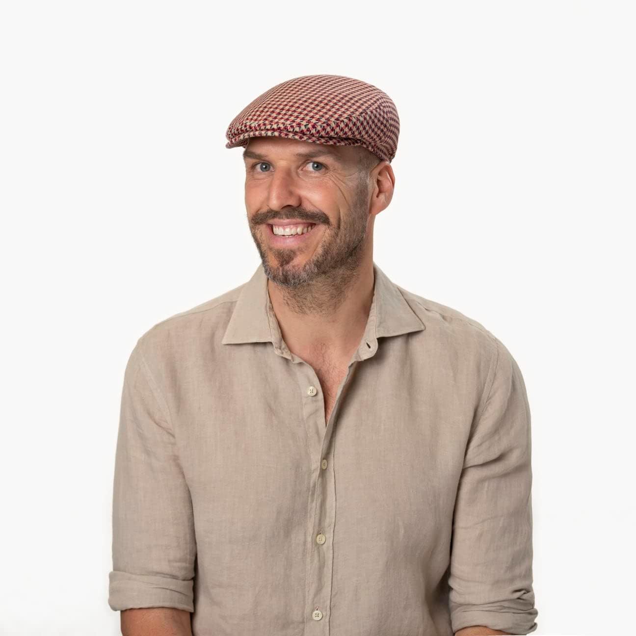 Stetson Kent Coloured Houndstooth Flat Cap Damer/Herrar - Made in the ...