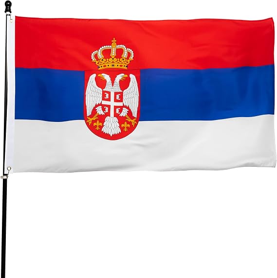 Amazon.com : DANF Serbia Flag 3x5 Ft Thick Polyester, Fade Resistant ...