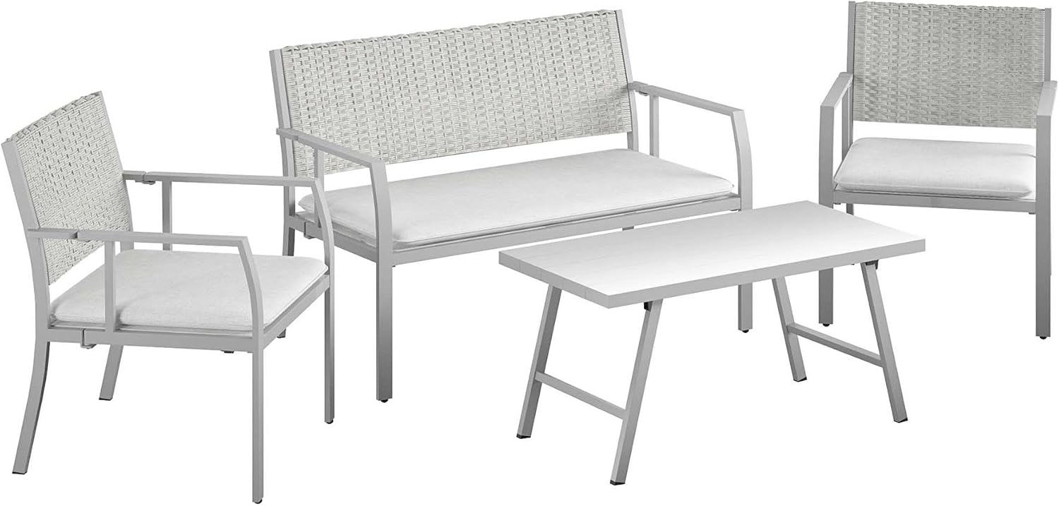 Amazon.com: COSCO 4-Piece Folding Conversation Set : Patio, Lawn & Garden