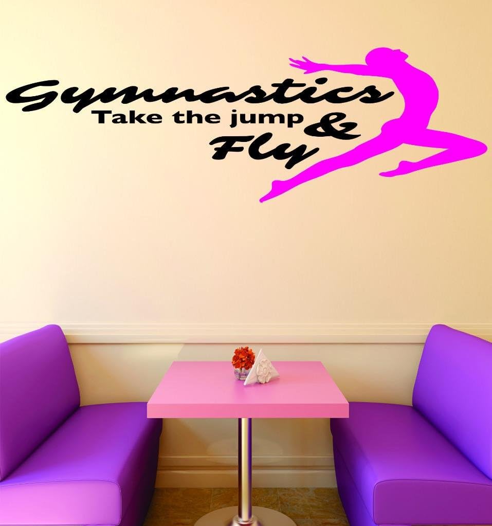 Amazon.com: Vinyl Wall Decal Sticker : Gymnastics Take The Jump & Fly ...