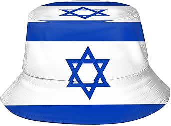 Israel Flag Bucket Hat, Trendy Packable Outdoor Travel Beach Sun Hat ...