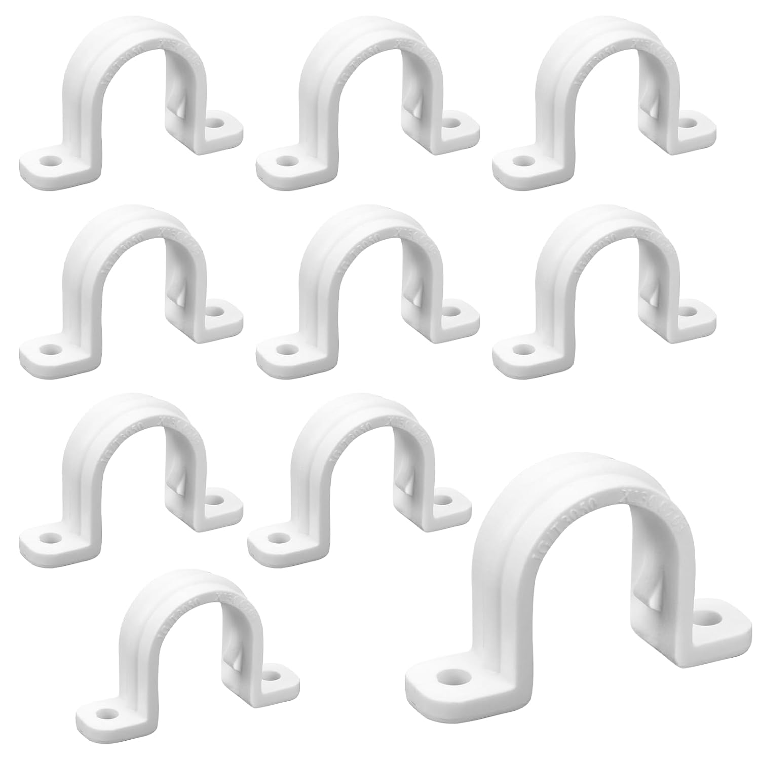 10 Pcs U Shape Tube Strap Clamp,Conduit Pipe Strap Clamp,2 Holes ...